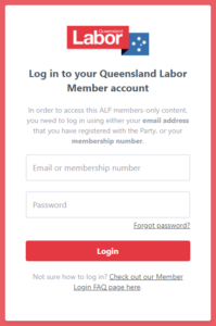 Member Login FAQ – Queensland Labor
